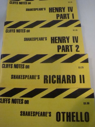Lot of Cliffs Notes for Sheakespeare Classics (Richard II, Othello ...