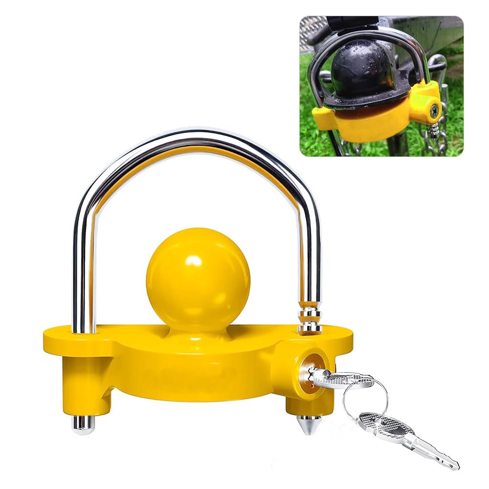 VonLux Caravan Trailer Hitch Lock Coupler Lock, Universal High Security ...