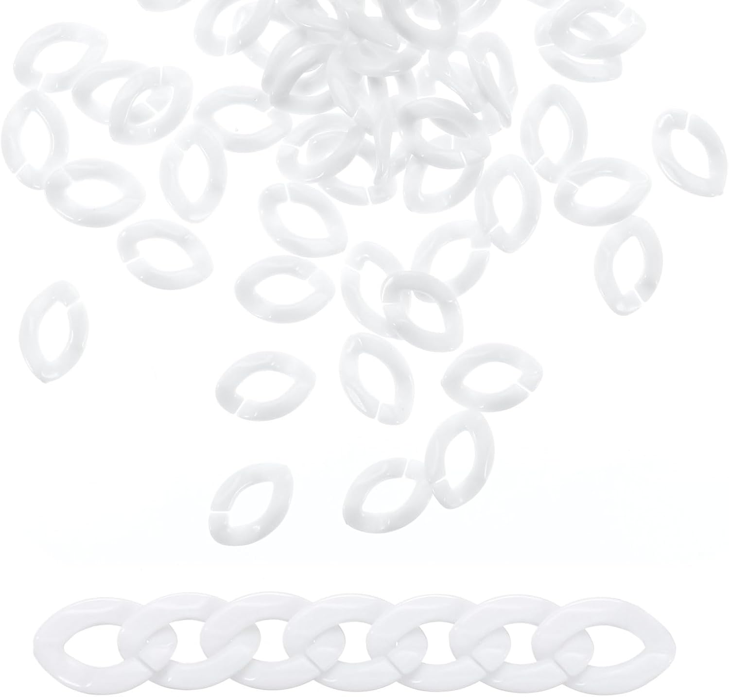 Amazon.com: uxcell 200Pcs Acrylic Chain Linking Rings, Link Connectors ...