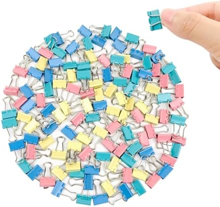 Amazon.com : Ykimok 120-Pack Mini Binder Clips in 4 Colors (Blue ...