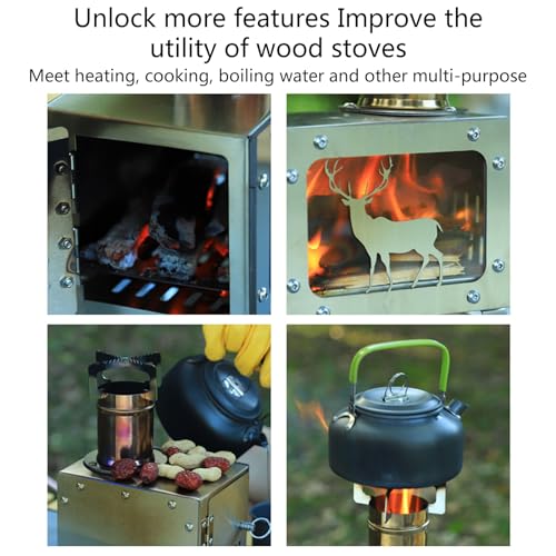 Portable Picnic Cooking Stove Stainless Steel Mini Firewood Burners ...