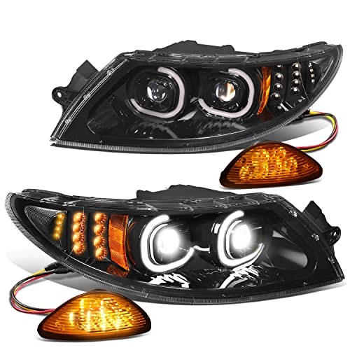 DNA MOTORING HL-HAY-026-BK Pair of C-Pattern LED Headlights with Side ...