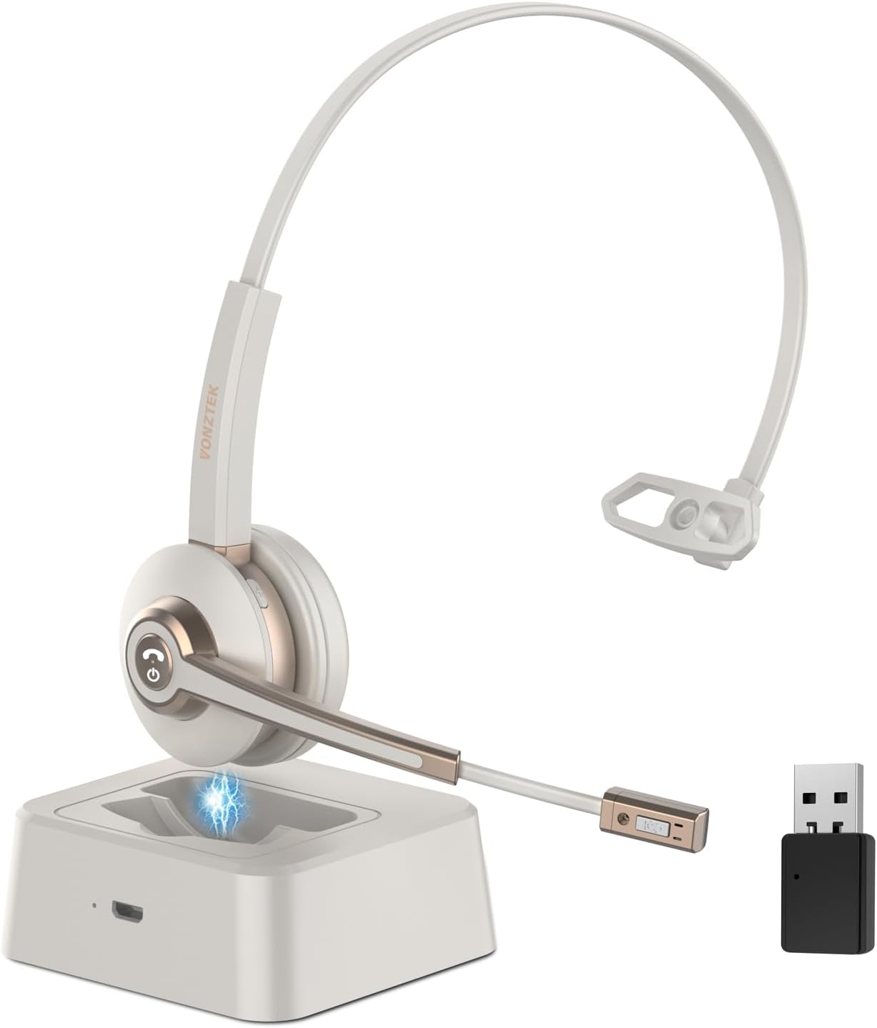 Amazon.com: Wireless Headset with Microphone,Trucker Bluetooth Headset ...