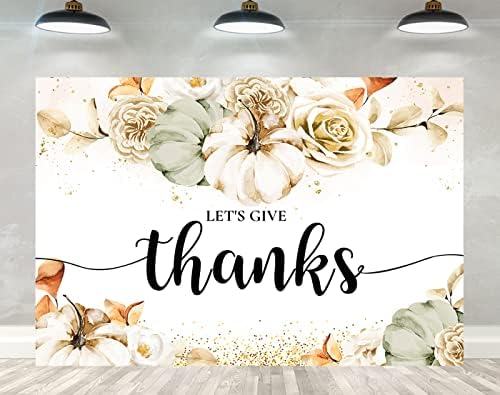 Amazon.com : Ctosree Fall Jesus Backdrop Banner Give Thanks to The Lord ...