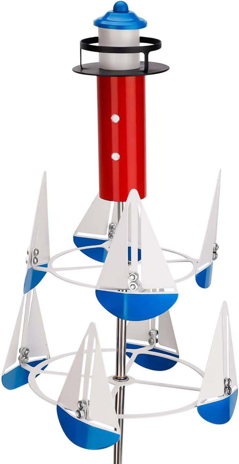 Amazon.com: Sailboat Windmills, Unique Kinetic Art Sailing Wind ...