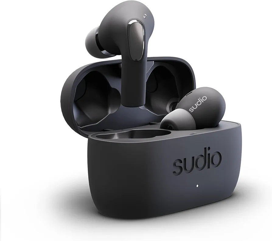 Sudio E2 Wireless Earbuds with Bluetooth 5.2, Hybrid ANC, Vivid Voice ...