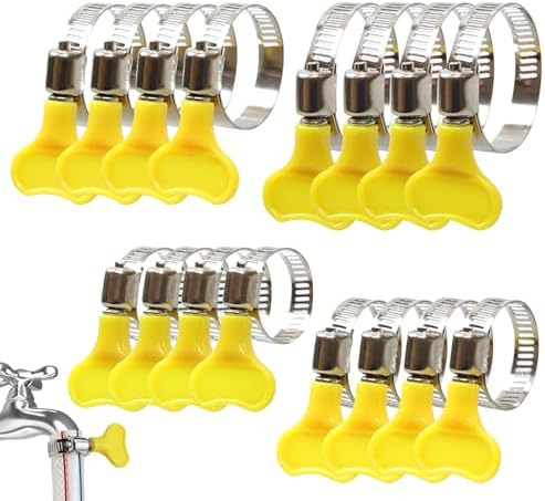 Stainless Steel Tightening Pipe Clips,16 PCS Hose Clips Set 4 Size Hose ...