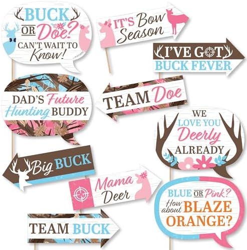 Amazon.com: Funny Chevron Gender Reveal - Baby Shower Photo Booth Props ...