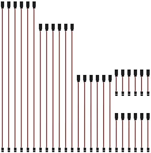 Amazon.com: DYWISHKEY 30 Pieces Male to Female 3-Pin Servo Extension ...