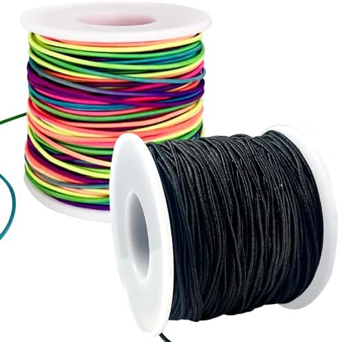 Amazon.com: EWPJDK 1mm Elastic String Stretchy String for Bracelet ...