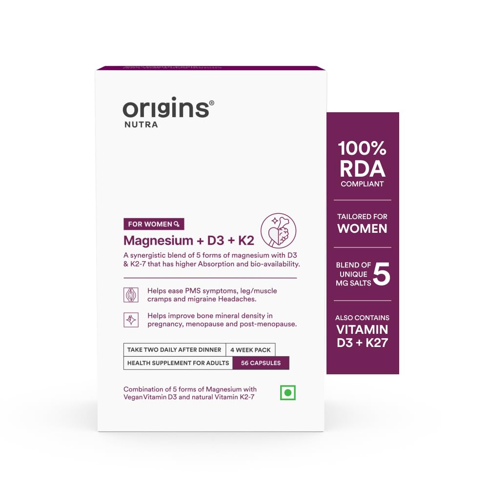 Origins Nutra Magnesium + D3 + K2-7 for Women | Supports Bone Health ...