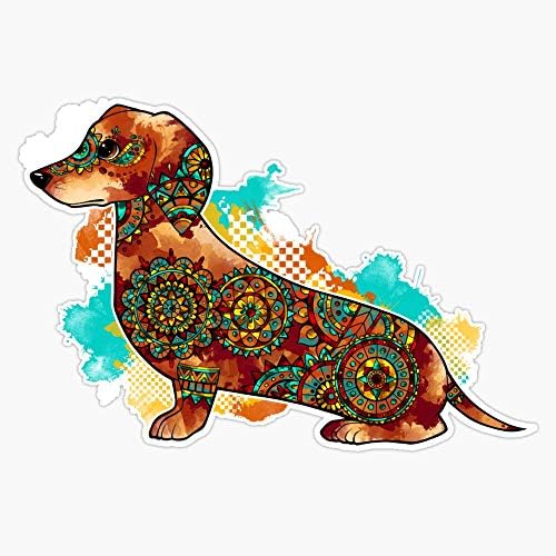 Amazon.com - Watercolor Dachshunds Vinyl Waterproof Sticker Decal Car ...