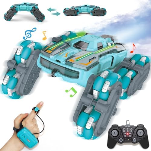 Amazon.com: ZMMB 8 Wheel RC Stunt Car with Gesture Control, Spray & LED ...