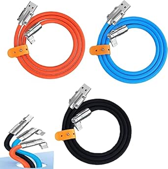 Chubby Cable For Iphone Rotating Fast Charge Cable Flexible Rotary Connector Durable Thick