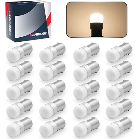 Amazon.com: Ruiandsion 5pcs 6V BA9S LED Bulbs BA9 53 57 1895 64111 Warm ...
