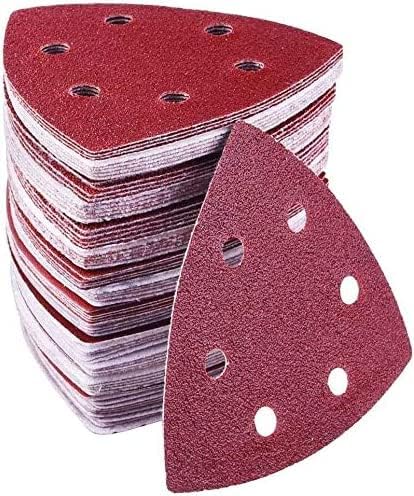 Multi Tool Triangle Sanding Pads, 60 pieces 90mm Detail Sander Pads ...