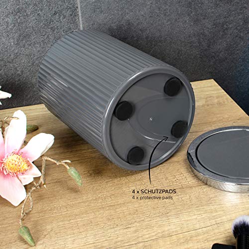 bremermann GAVELLO Mini Cosmetic Bin with Swing Lid / Bathroom Bin with ...