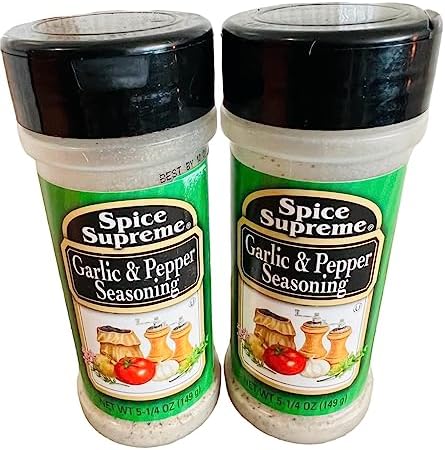 Amazon.com : (2) 5.25 Oz Spice Supreme Garlic & Pepper Seasoning ...