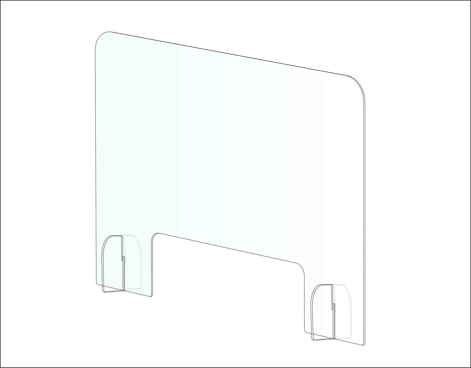 Buy Premium Extra Thick - Plexiglass Shield Sneeze Guard for Counter ...