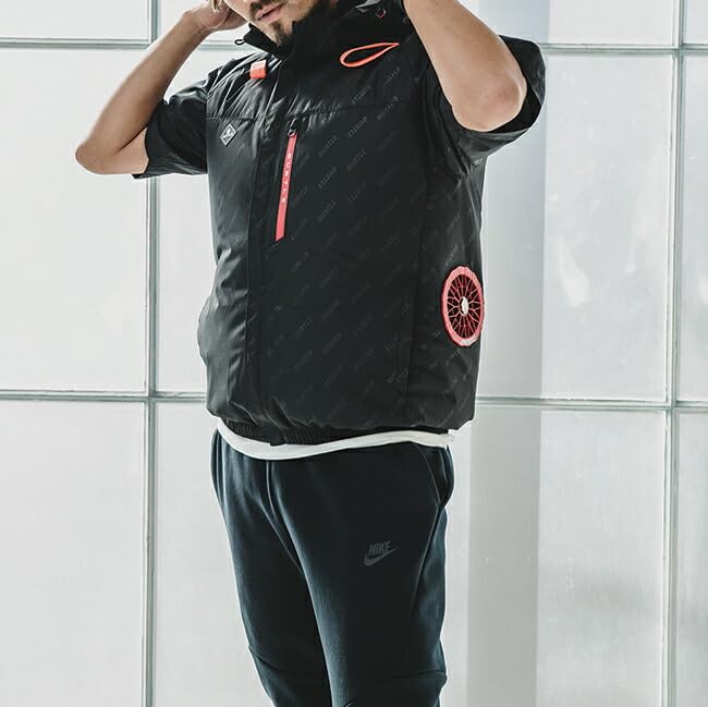 [資材プラス] バートル BURTLE 空調ウェア 空調作業服 【AC2066】 2025年 黒ファン×24Vバッテリーセット 半袖 61：アーミカーキ XL 超冷却保冷剤付き - 製品詳細