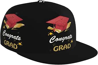 Graduation Cap Hat Congratulations Congrats Grad Flat Bill Brim Four ...