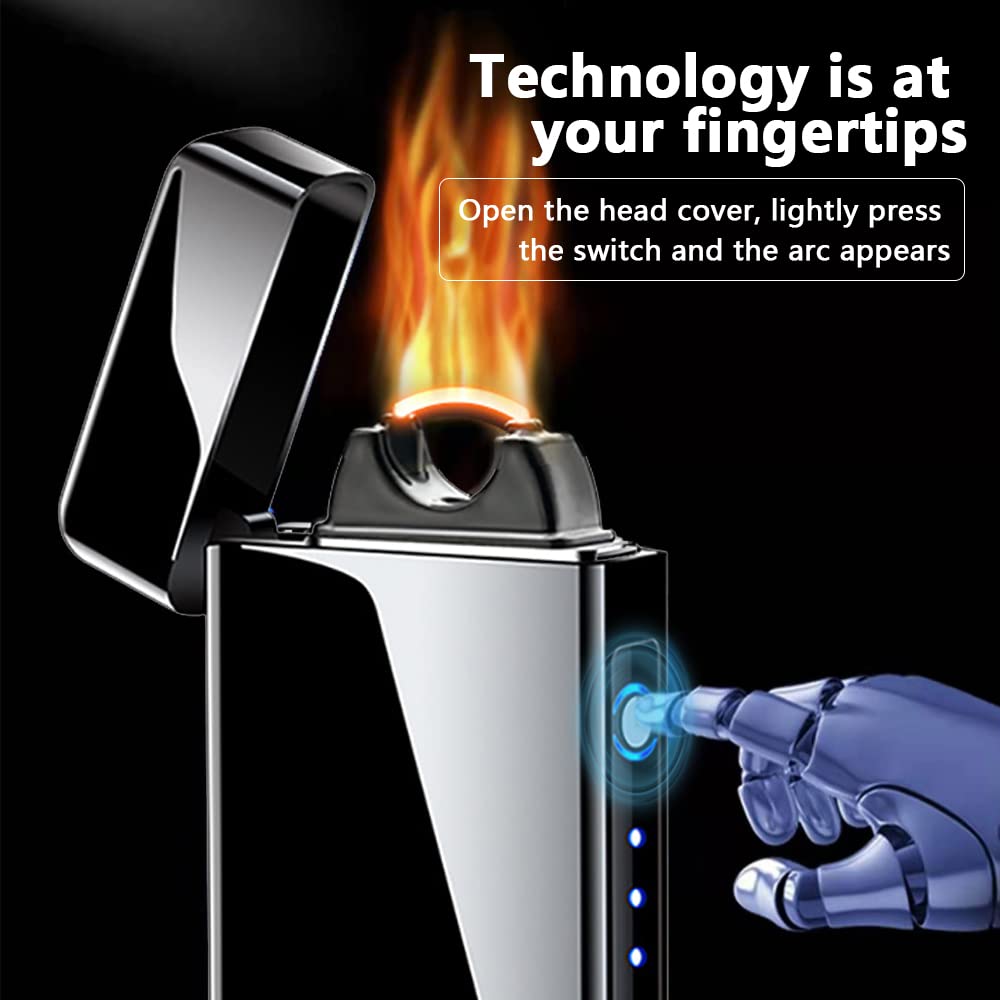 Snapklik.com : YOZWOO Electric Lighter Rechargeable USB Lighter Plasma Arc Lighter Cool ...