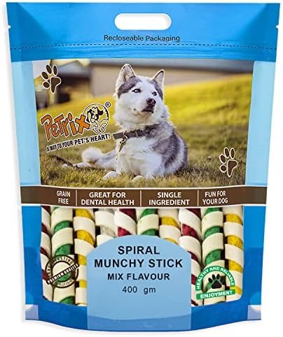 Petrix Mix Flavored Munchy Chew Sticks for Dogs-400g, Dog Chew Sticks ...