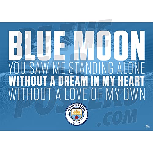 Be The Star Posters Manchester City FC Chant Poster A2 – Officially ...
