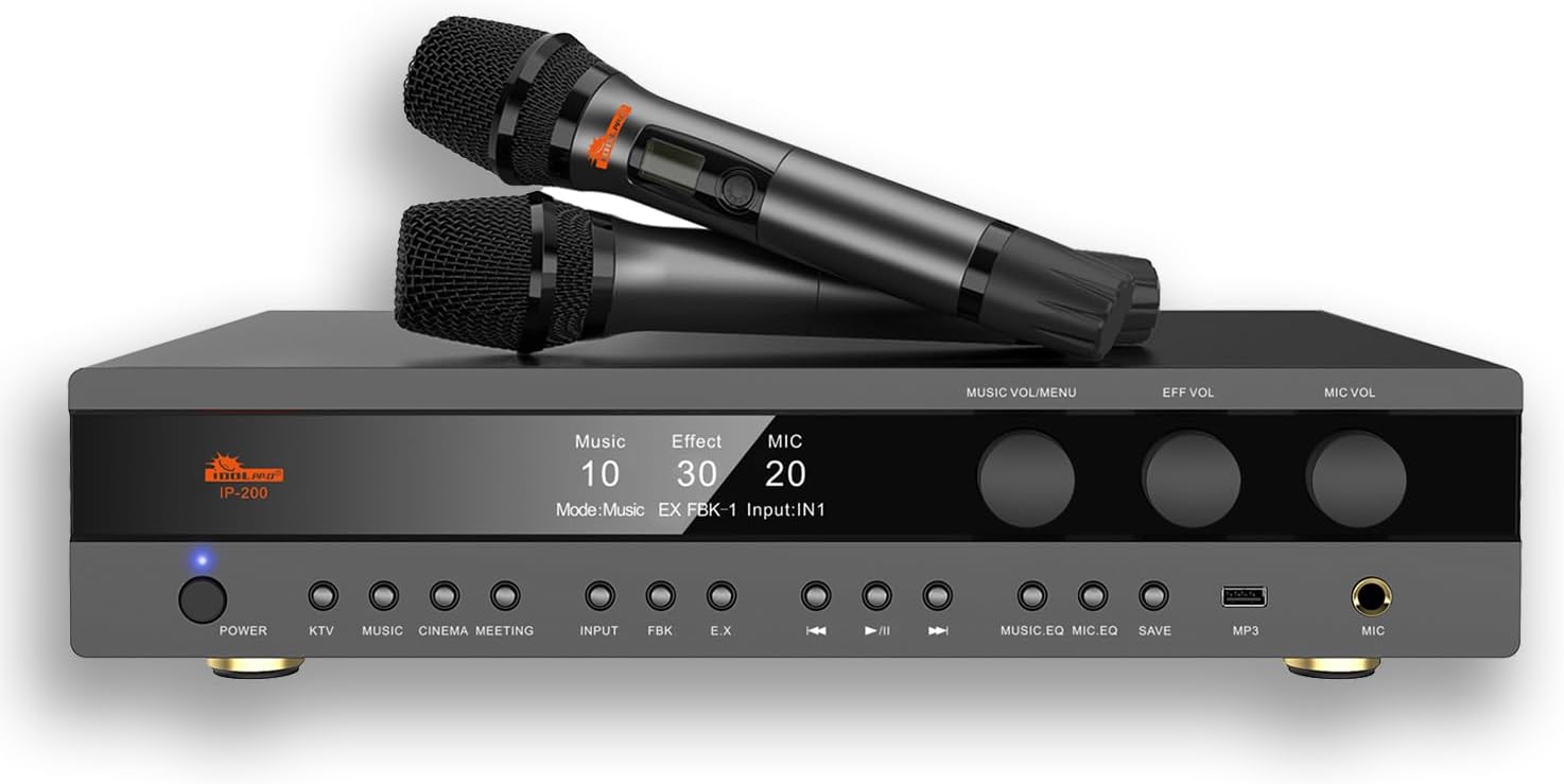 Amazon.com: IDOlpro IP-200 4000W Professional Digital Karaoke Processor ...