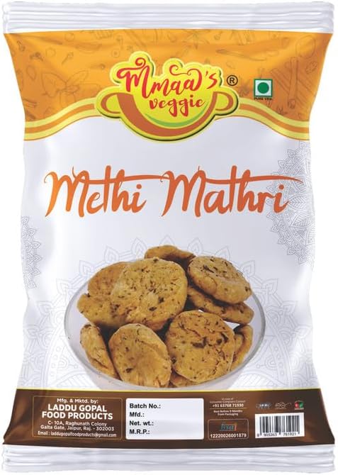 Mmaa's Veggie Methi Mathri Chai Time Matthi Snack | Authentic Handmade ...