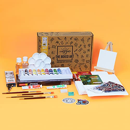 THE BOXED ART Oil Painting Kit for Advance (Oil Colours, Canvas, Small ...