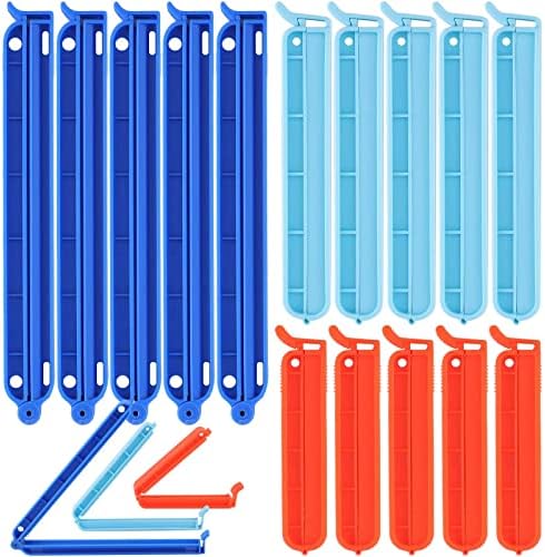 Bag Clips for Food Storage - Pack of 15 Sturdy Food Clips in 3 Assorted ...