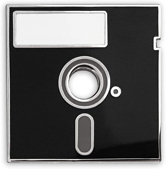 Amazon.com: Pinsanity Retro Floppy Disk Enamel Lapel Pin : Clothing ...