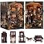 Roroom Book Nook Kit, DIY Miniature House Kit with LED Light, Mini ...