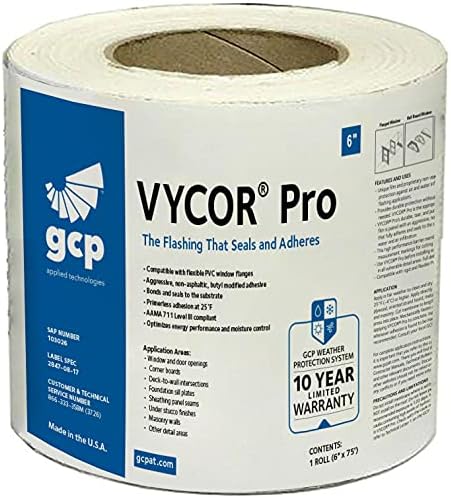 Amazon.com: Grace Vycor Pro Self Adhered Window and Door Flashing - 6 ...