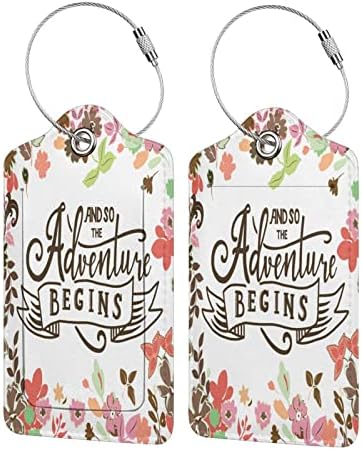 Amazon.com: 2 Pcs Adventure Luggage Tag for Suitcase, Funny Adventure ...