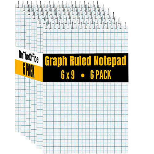 Snapklik.com : Graph Ruled Notepad 6 X 9, Quad Ruled Graph Paper Spiral ...