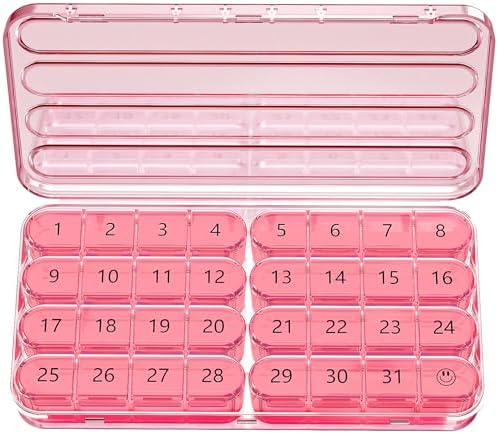 Amazon.com: Zoksi Monthly Pill Organizer 1 Time a Day, 30 Day Pill Box ...