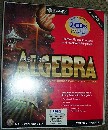 Mighty Math Astro Algebra (Edmark School Version) 7th - 9th Grade - 2 ...