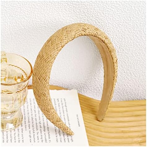 Amazon.com : yaozeio Rattan Padded Puffy Woven Headband - No Slip Wide ...