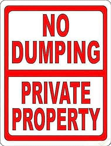 Amazon.com : New Warning Plaque Wall Decor No Dumping Private Property ...