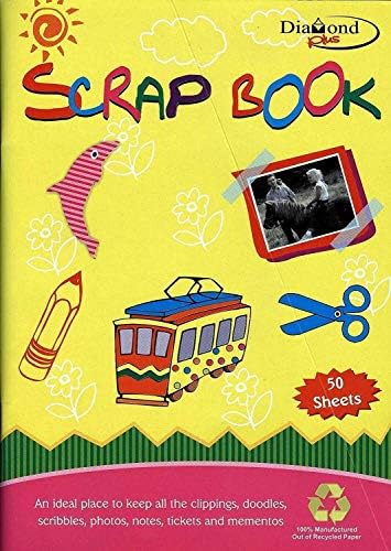 1 x A4 Coloured Paper Scrap Book for Art & Crafts(50 Sheets) : Amazon ...