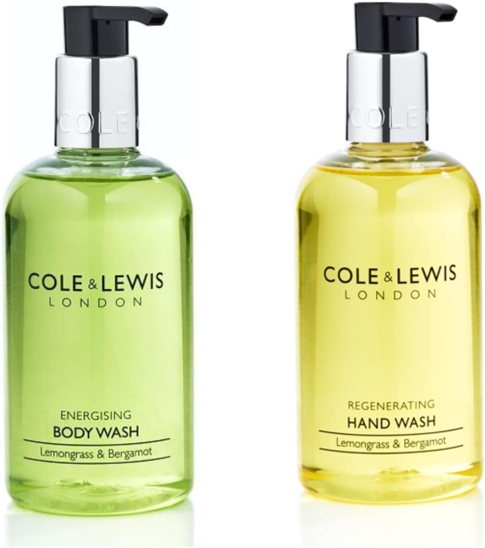 Cole & Lewis Lemongrass & Bergamot Body Wash & Hand Wash Set 2 x 300ml ...