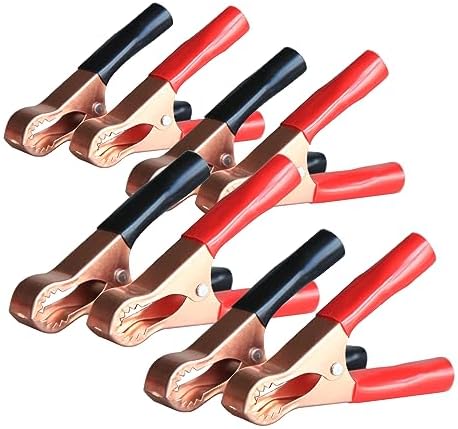 Clips Durable Heavy Duty Alligator Clamps Black & Red Boot Metal Spring ...