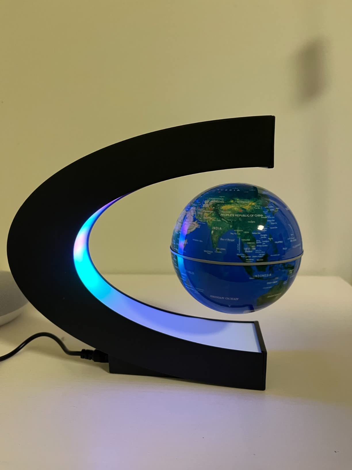 Magnetic Levitation Floating Globe with Touch Switches LED Light ...