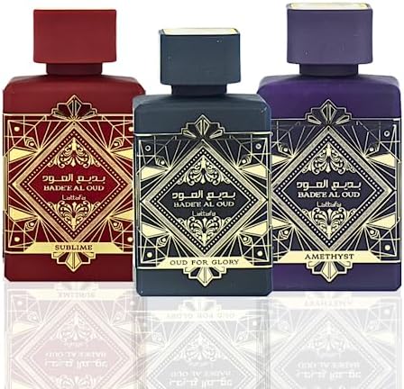 Amazon.com : Lattafa Perfumes Bade'e Al Oud for Unisex 3 Piece Eau de ...