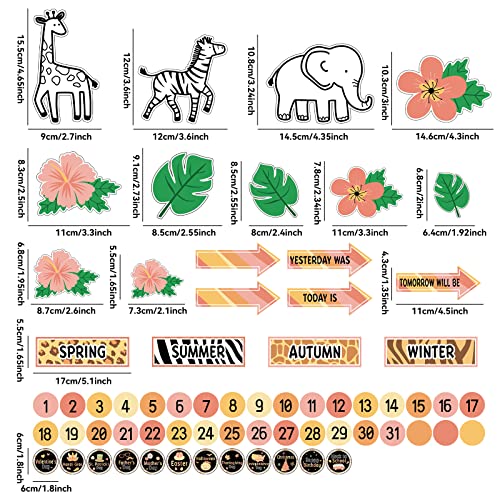 Snapklik.com : Safari Jungle Animal Calendar Bulletin Board Set Simply ...