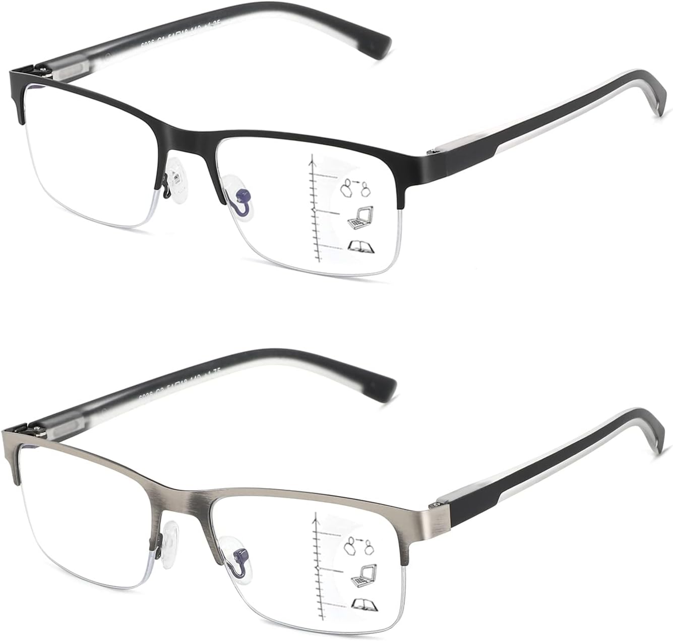 Amazon.com: Photochromic Multifocal Progressive Reading Glasses For ...