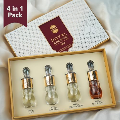 Ajmal Royal Series Attar Set 4 x 5ml | Alcohol-Free Concentrated ...