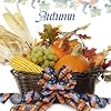 Amazon.com: 2Rolls 20 Yards Fall Wired Edge Ribbon Blue Orange Plaid ...
